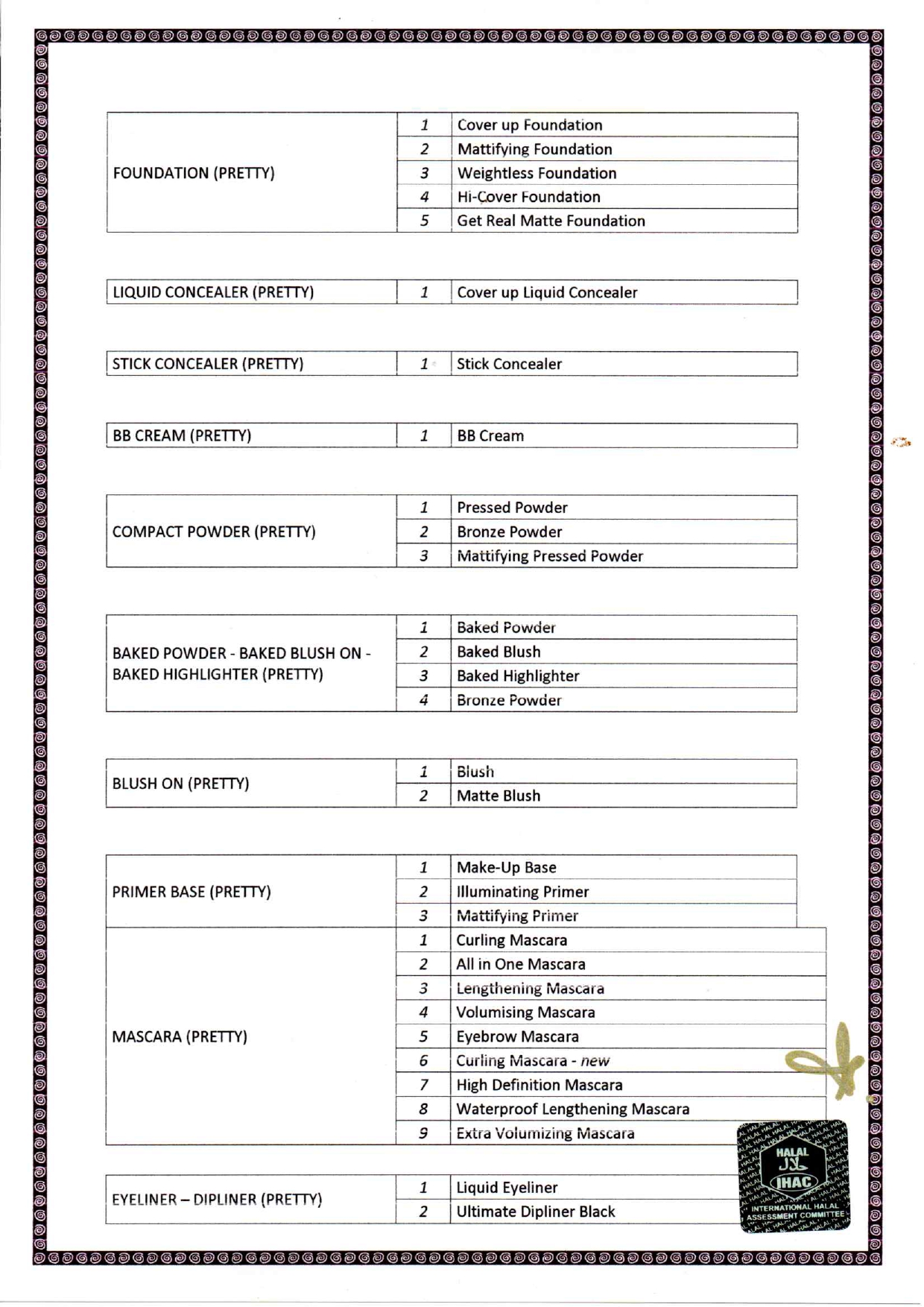 Halal Certificate | Flormar