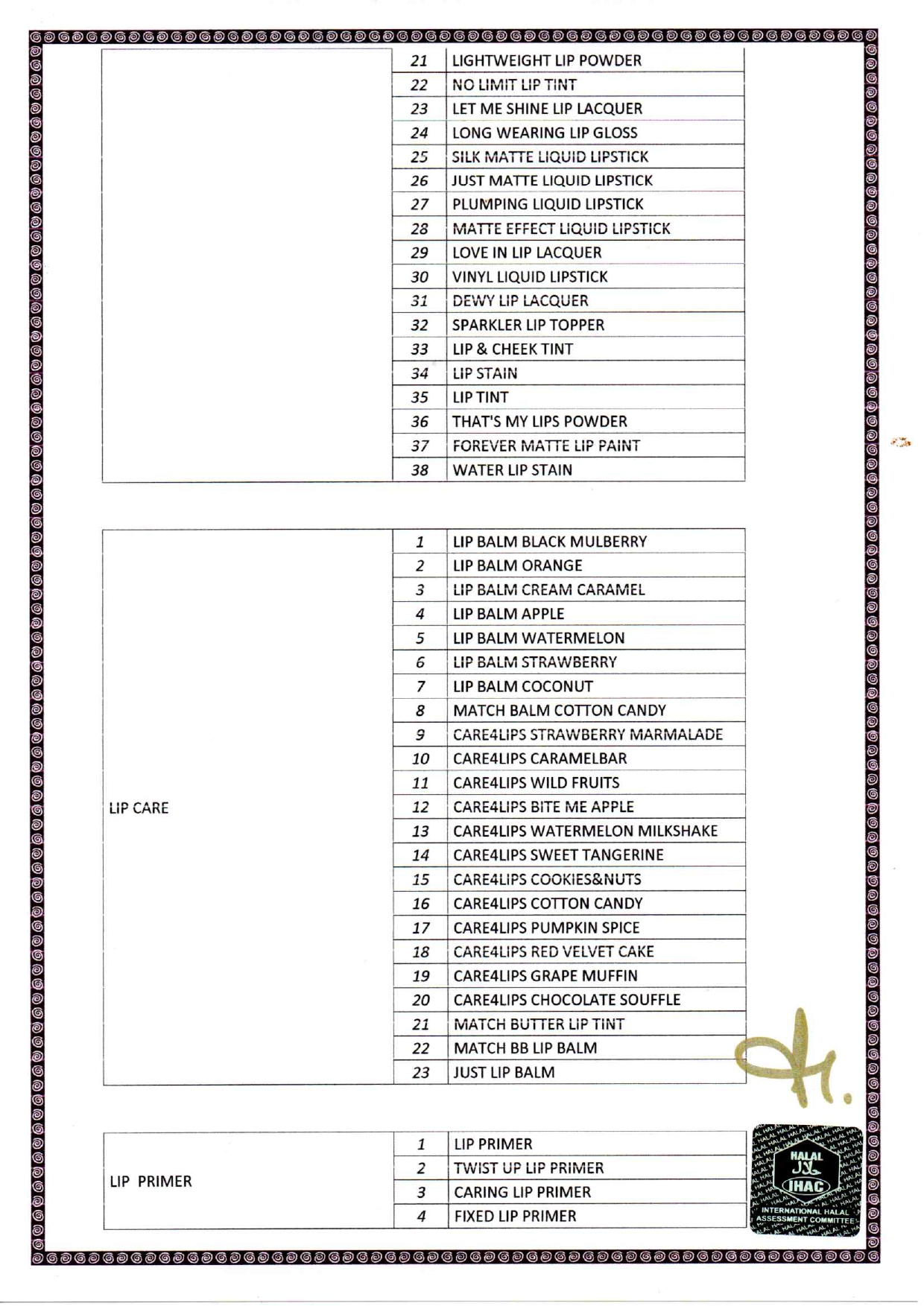 Halal Certificate | Flormar